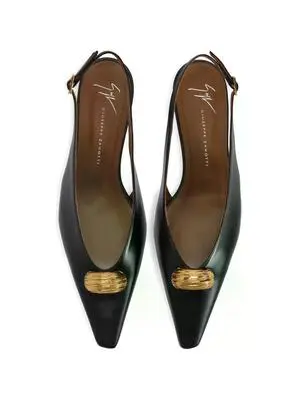 GIUSEPPE ZANOTTI Virginia Slingback Ballet Flats - Black