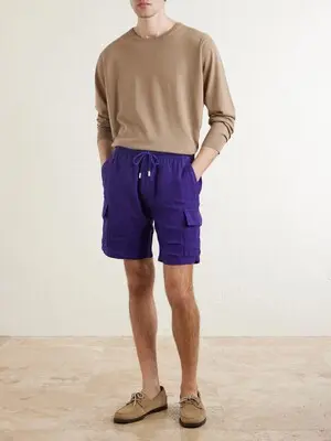 Vilebrequin Straight-leg Linen Cargo Shorts - Purple