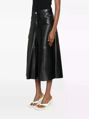 HAIKURE Serenity Leather Midi Skirt