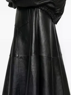 HAIKURE Serenity Leather Midi Skirt