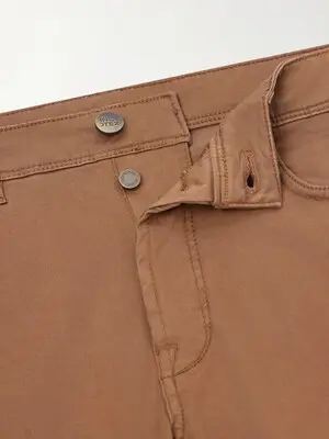 SLOWEAR Slim-fit Stretch Cotton-blend Gabardine Trousers