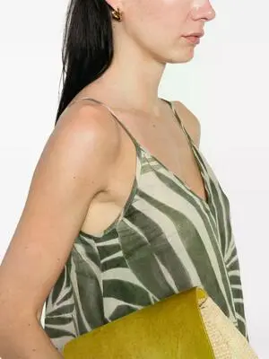 PENNYBLACK Leaf-print V-neck Midi Dress