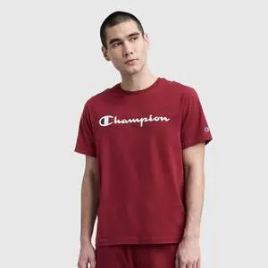 Champion Classic Graphic T-shirt, Script Logo - Pomegranate