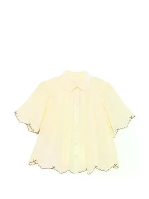 YERSE Scalloped Trim Shirt
