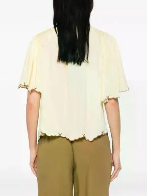 YERSE Scalloped Trim Shirt
