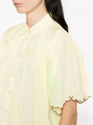 YERSE Scalloped Trim Shirt
