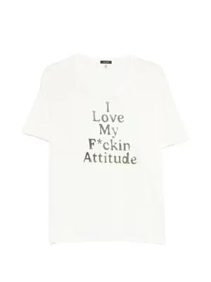 R13 Graphic Print T-shirt - Neutrals