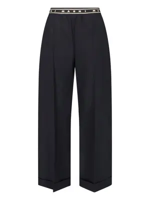 Sportmax Virgin Wool Trousers - Black
