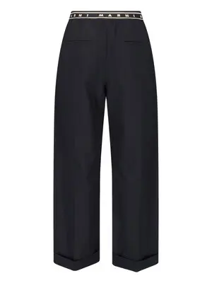 Sportmax Virgin Wool Trousers - Black