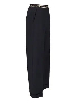 Sportmax Virgin Wool Trousers - Black
