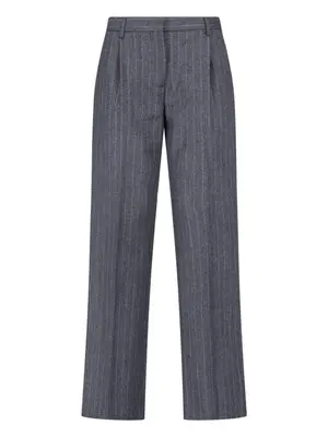Sportmax Virgin Wool Trousers - Gray