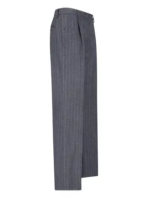 Sportmax Virgin Wool Trousers - Gray