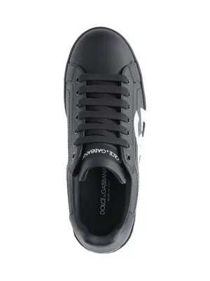 Dolce & Gabbana Portofino Calfskin Sneakers - Black