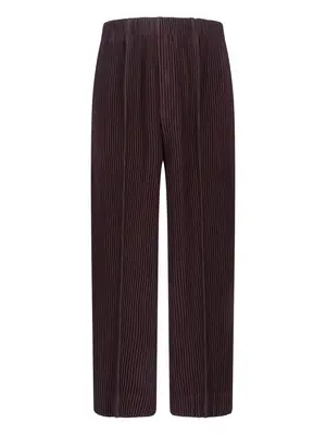 HOMME PLISSE Pleated Trousers - Brown