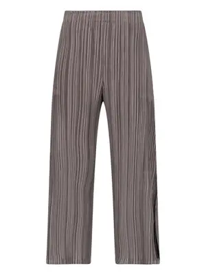 Issey Miyake Pleated Trousers Brown