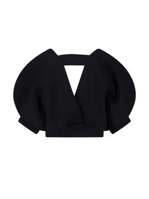 Sacai Bow Cardigan - Black