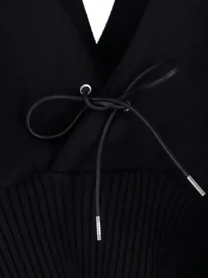 Sacai Bow Cardigan - Black