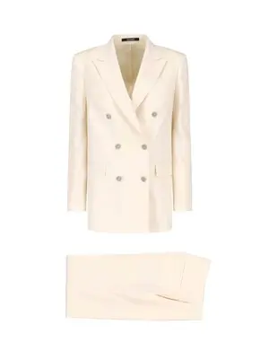 Tagliatore T Jasmine Double-breasted Suit - Cream