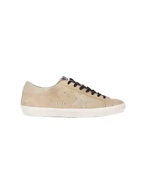 GOLDEN GOOSE Golden Goose "Super-Star" Suede Sneakers Beige