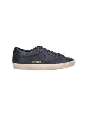 GOLDEN GOOSE Super-star" Calfskin Sneakers - Blue