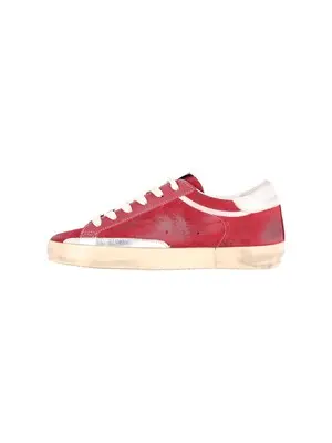 GOLDEN GOOSE Super-star" Calfskin Sneakers - Red