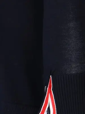 Thom Browne 4-bar Crew Neck Sweater With Button Cuffs - Blue