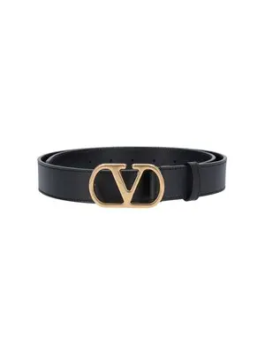 Valentino Garavani Vlogo Signature Belt - Black