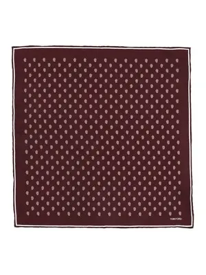 TOM FORD Silk Twill Pocket Square - Red