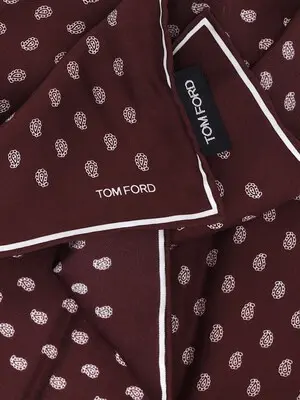 TOM FORD Silk Twill Pocket Square - Red