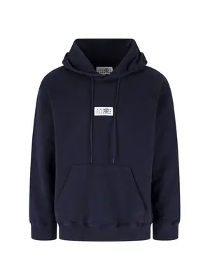 MAISON MARGIELA Numeric" Cotton Hoodie - Blue