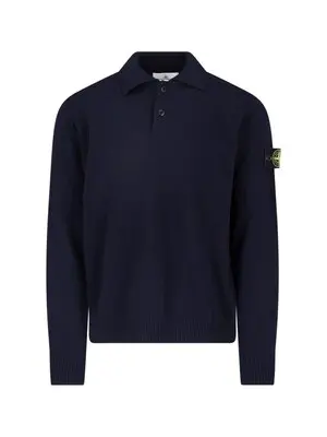 Stone Island Virgin Wool Polo - Blue