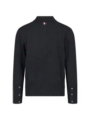 Stone Island Thom Browne Virgin Wool Polo - Gray