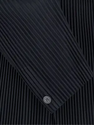 HOMME PLISSE Pleated Single-breasted Blazer