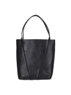 Chloé Spin" Tote Bag With Gold Chain Detail - Black