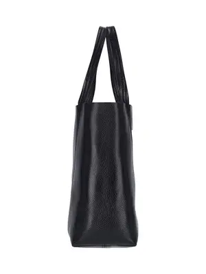Chloé Spin" Tote Bag With Gold Chain Detail - Black