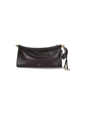 Alaïa Small "Le Click East West" Shoulder Bag Brown