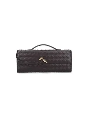 Bottega Veneta Andiamo" Clutch - Brown