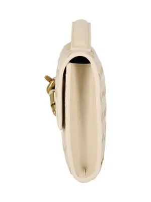 Bottega Veneta Andiamo" Clutch In Lambskin With Gold Metal Detail - White