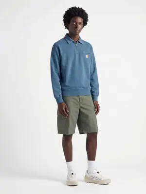 Carhartt Work In Progress Half Zip Detroit Sweatshirt - Blue
