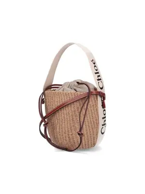 Chloé Small Bucket Bag Woody - White