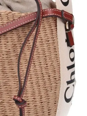Chloé Small Bucket Bag Woody - White