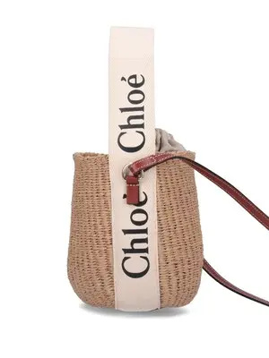 Chloé Small Bucket Bag Woody - White