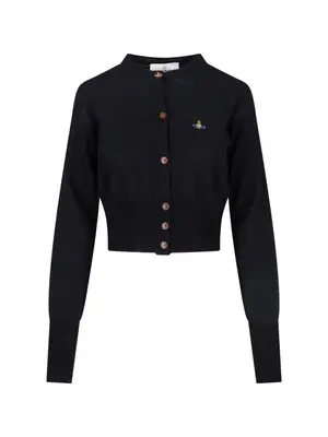 VIVIENNE WESTWOOD Bea Crop Cardigan - Black