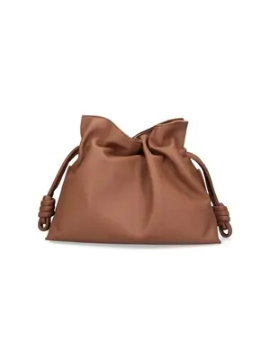 Loewe Medium Flamenco Clutch Bag - Brown