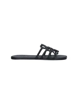 Loewe Anagram Petal Sandals - Black