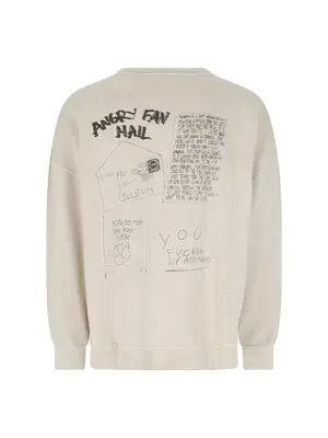 Our Legacy Angry Fan Mail Sweatshirt - Beige