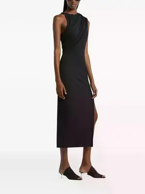 COURREGES Asymmetric Neck Midi Dress