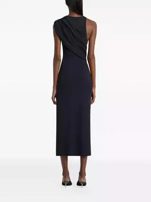 COURREGES Asymmetric Neck Midi Dress
