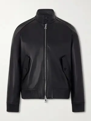Officine Générale Camron Leather Bomber Jacket