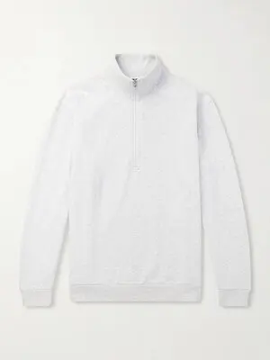 Lululemon Steady State Cotton-blend Jersey Half-zip Sweatshirt
